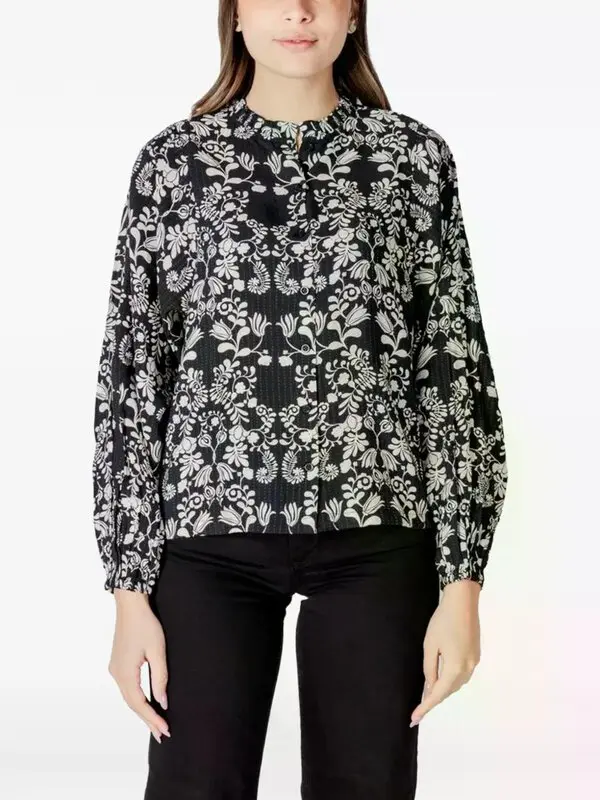 ICHI Floral-print Blouse