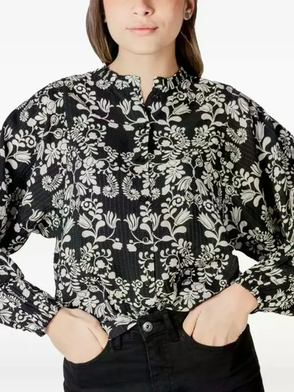 ICHI Floral-print Blouse