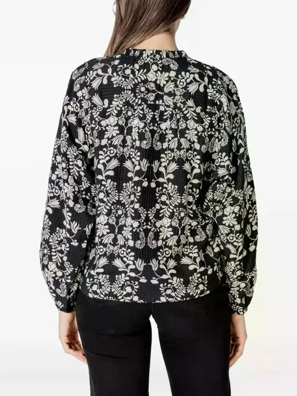 ICHI Floral-print Blouse