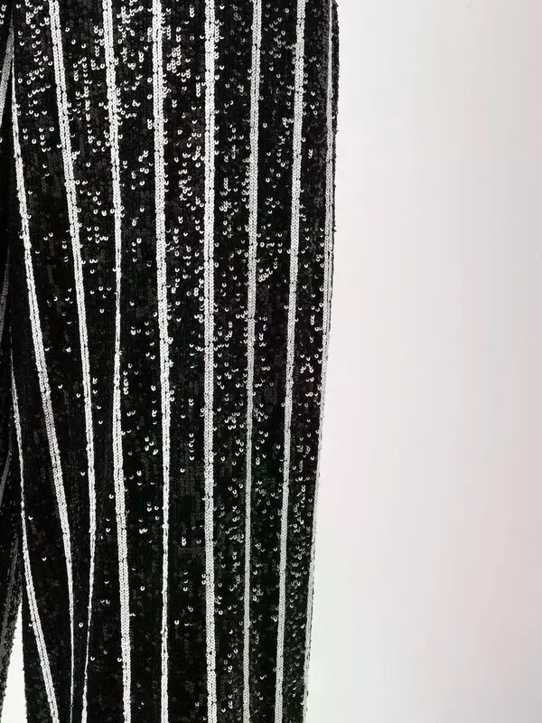 Balmain Sequin-embellished Wide-leg Trousers