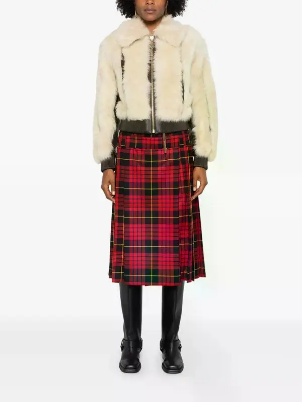 Alexander McQueen Tartan-check Midi Skirt