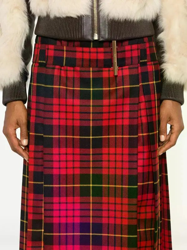 Alexander McQueen Tartan-check Midi Skirt