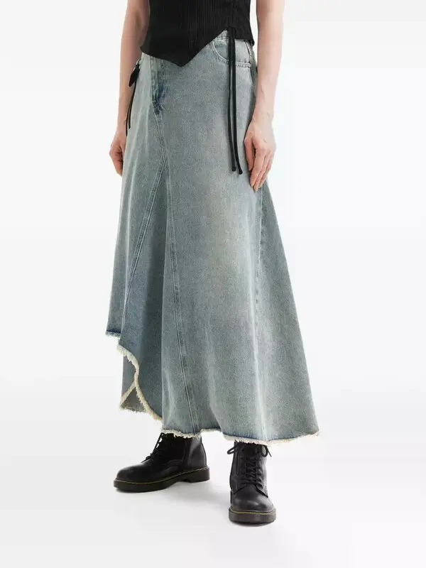 MUSIUM DIV. Frayed A-line Skirt