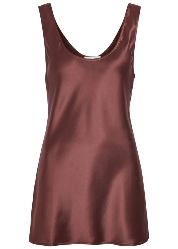 Shona Joy Savanna Scoop-neck Satin Tank Top