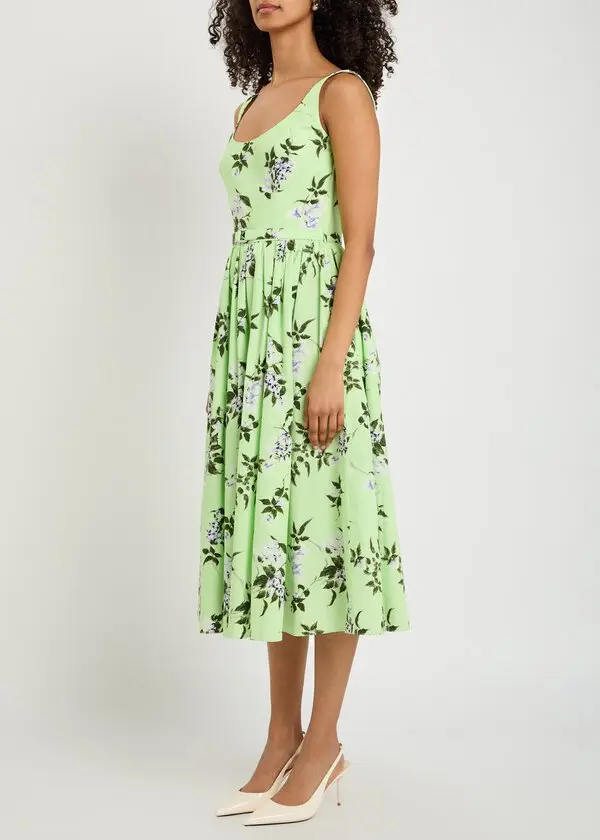 EMILIA WICKSTEAD Eglantine Floral-print Midi Dress