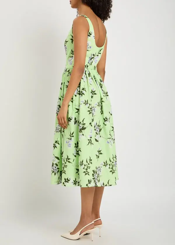 EMILIA WICKSTEAD Eglantine Floral-print Midi Dress