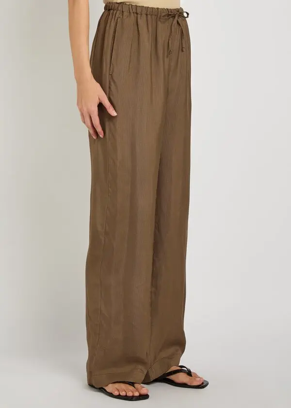 RÓHE Houndstooth Straight-leg Trousers - Brown