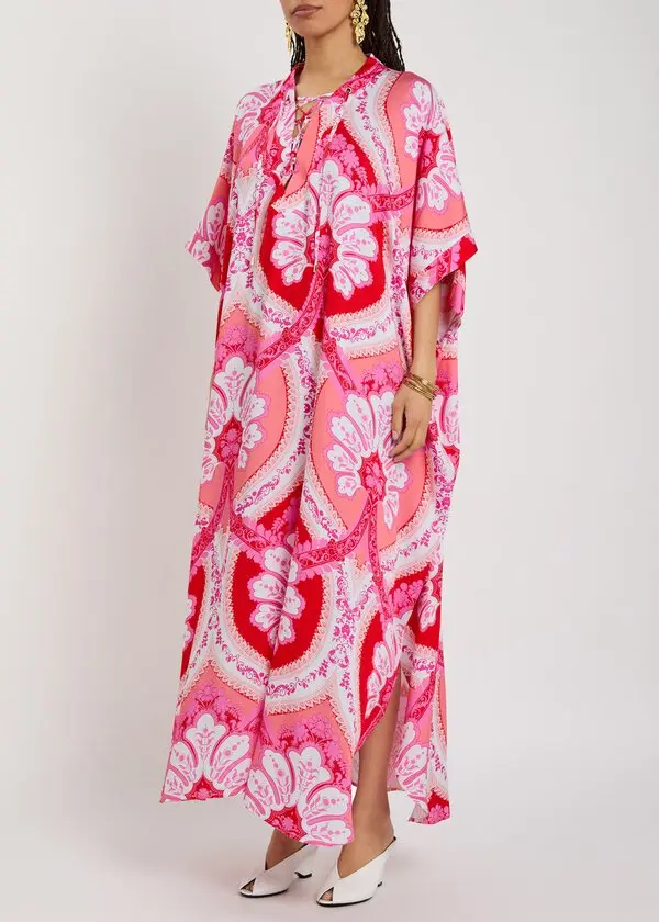 Melissa Odabash Carlotte Printed Woven Maxi Dress - Pink