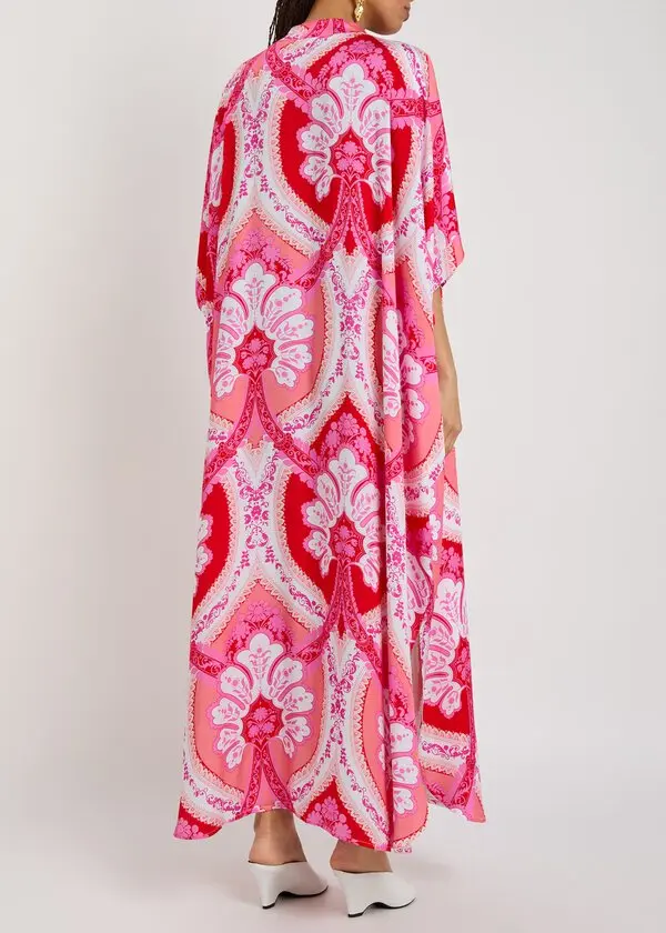 Melissa Odabash Carlotte Printed Woven Maxi Dress - Pink