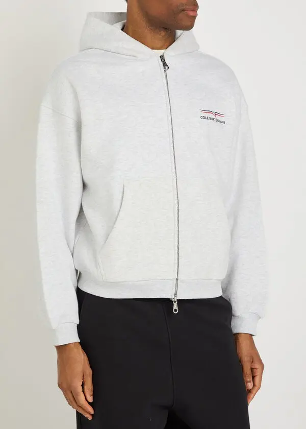 COLE BUXTON Hooded Printed Cotton Sweatshirt