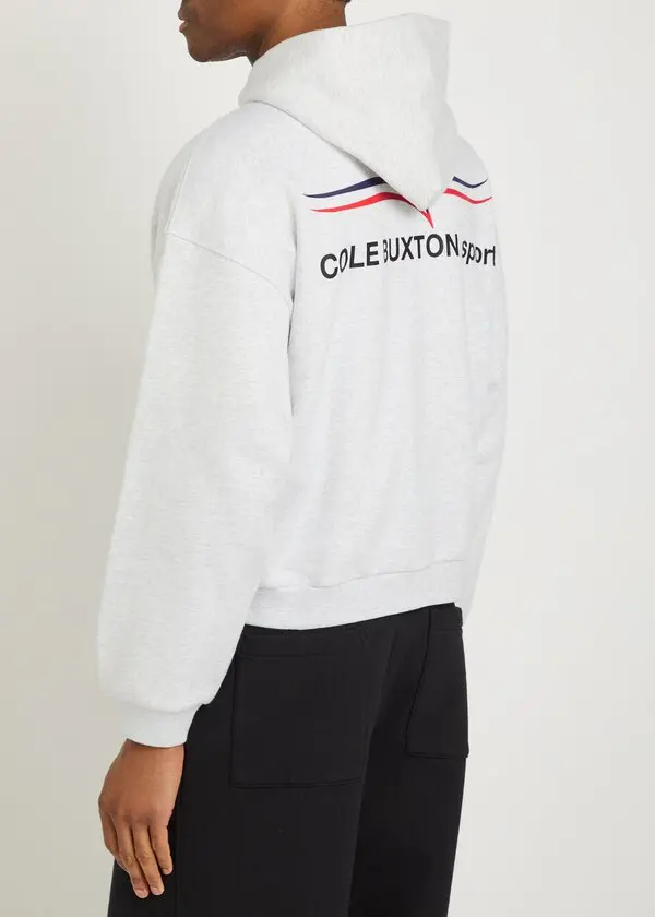 COLE BUXTON Hooded Printed Cotton Sweatshirt