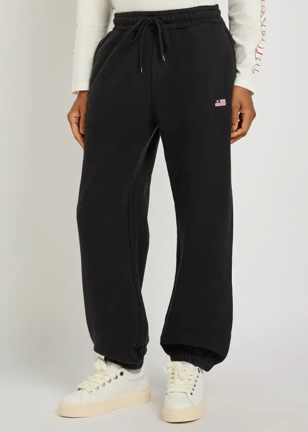 COLE BUXTON Embroidered Cotton Sweatpants