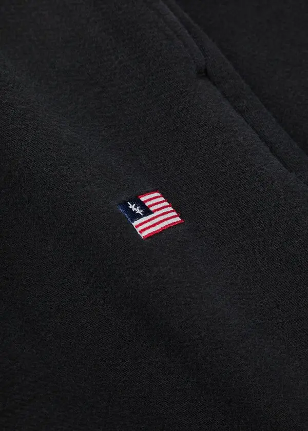 COLE BUXTON Embroidered Cotton Sweatpants