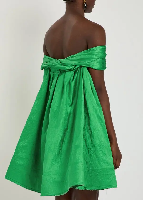 Erdem Embellished Off-the-shoulder Mini Dress