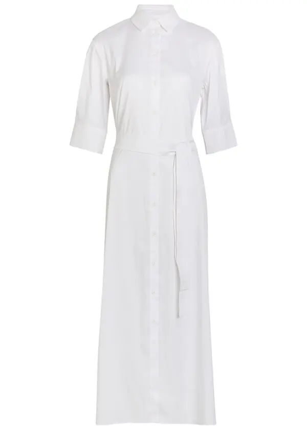 Max Mara Cotton-blend Maxi Shirt Dress - White
