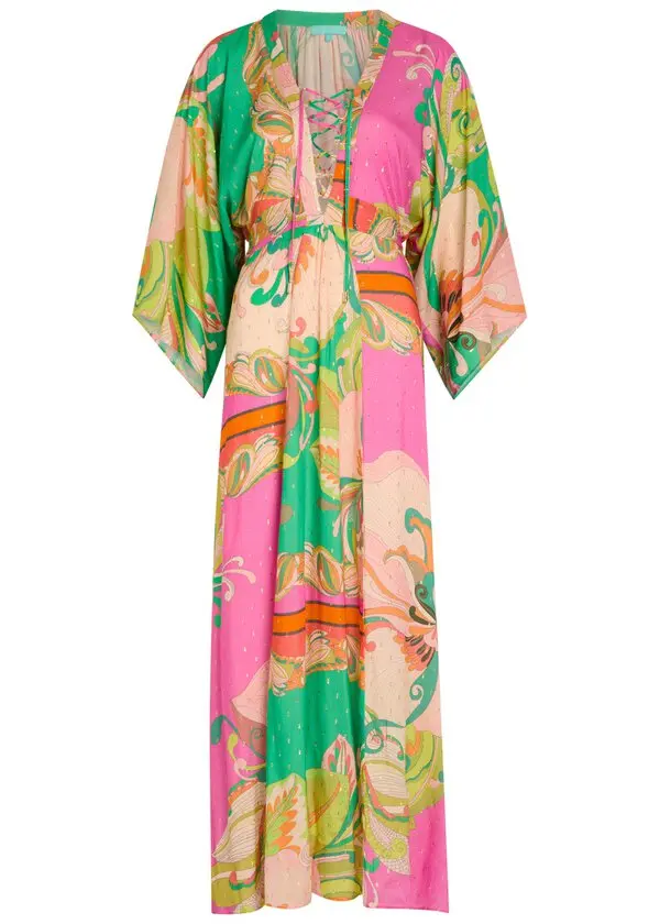 Melissa Odabash Natalie Printed Woven Midi Dress - Multicoloured