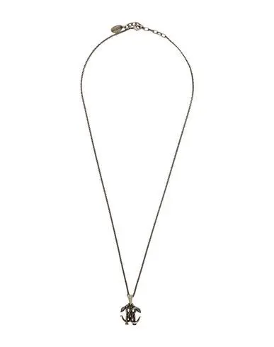 Roberto Cavalli Logo-embellished Pendant Necklace - Silver