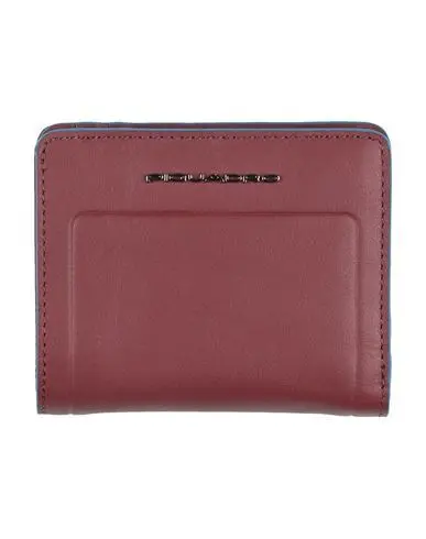 PIQUADRO Wallet Cow Leather, Eva Nylon, Polyester, Metal - Red