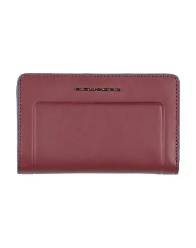 PIQUADRO Wallet Cow Leather, Eva Nylon, Polyester, Metal - Red