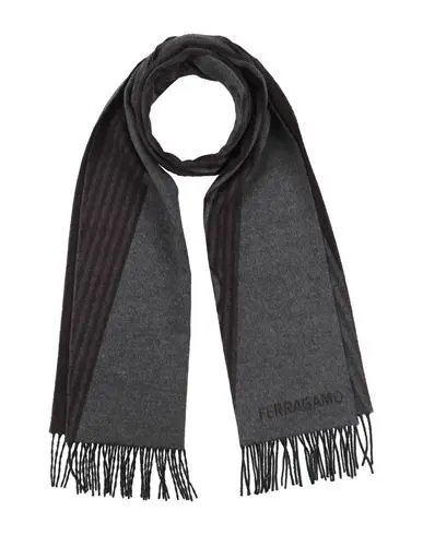 FERRAGAMO Scarf Charcoal Silk - Grey