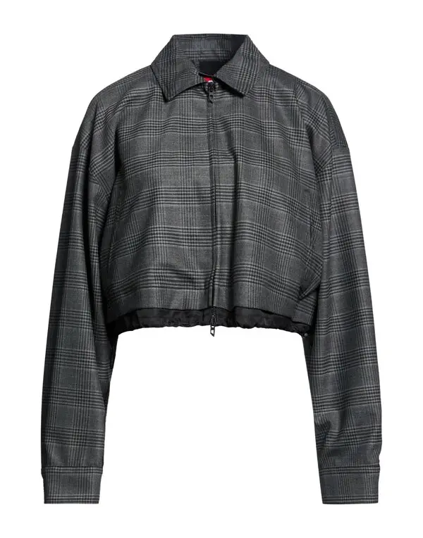 DIESEL® Tweed Glen Plaid Jacket - Grey