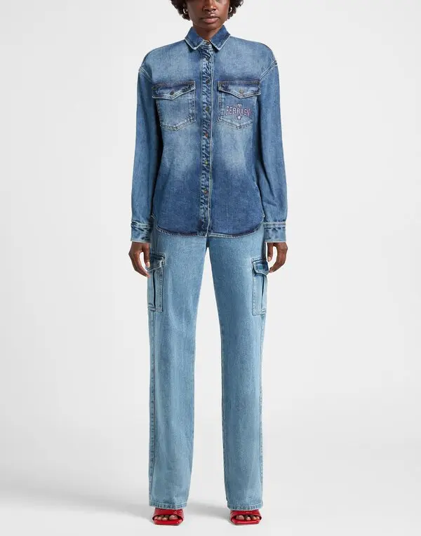 CHIARA FERRAGNI Denim Shirt In Cotton And Elastane