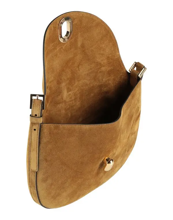 Savette Suede Saddle Shoulder Bag - Yellow