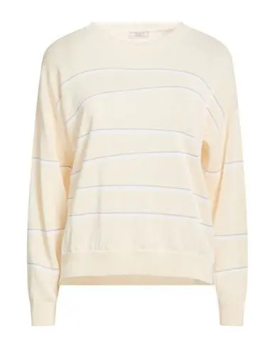 Peserico Striped Intarsia-knit Sweater - Beige