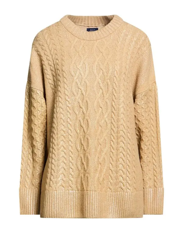 Gant Lambswool Cable-knit Sweater - Camel