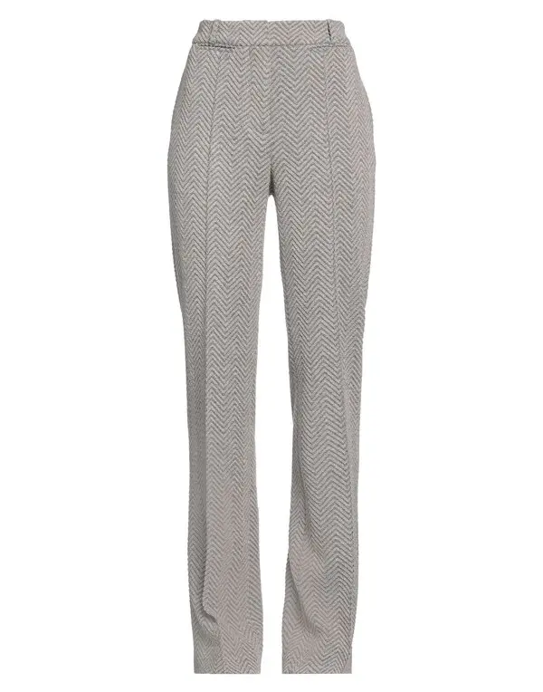 THE MANNEI Flared Herringbone Trousers