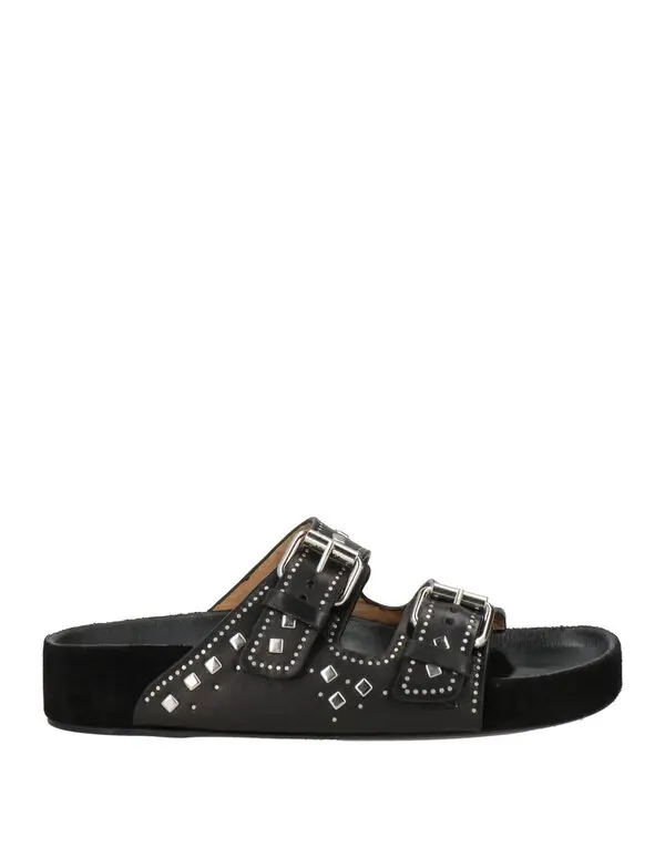 Isabel Marant Étoile Sandals In Cow Leather With Appliqués - Black
