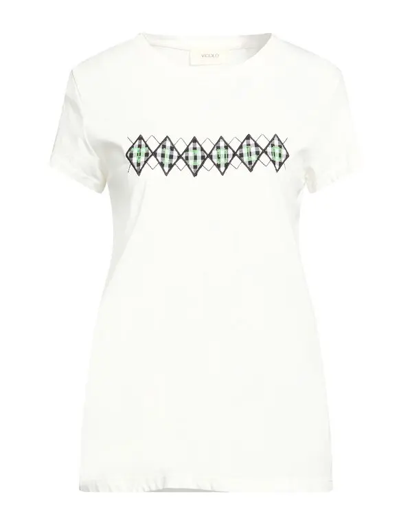 VICOLO Cotton Jersey T-shirt - White