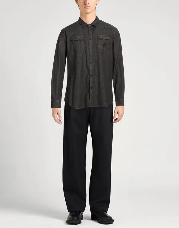 Karl Lagerfeld Denim Shirt Size Cotton, Elastane