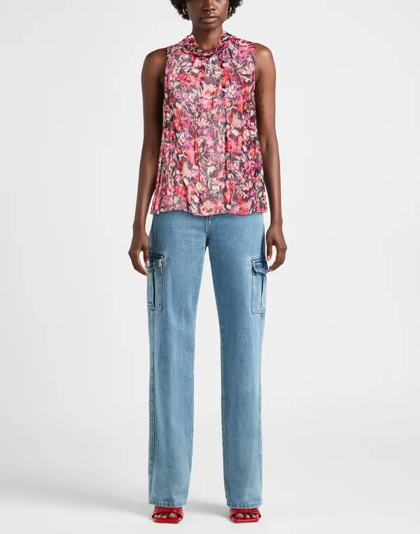 PATRIZIA PEPE SERA Floral-print Crepe Top