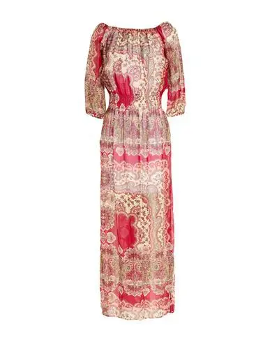 MISS BIKINI LUXE Cotton Silk Maxi Dress - Red