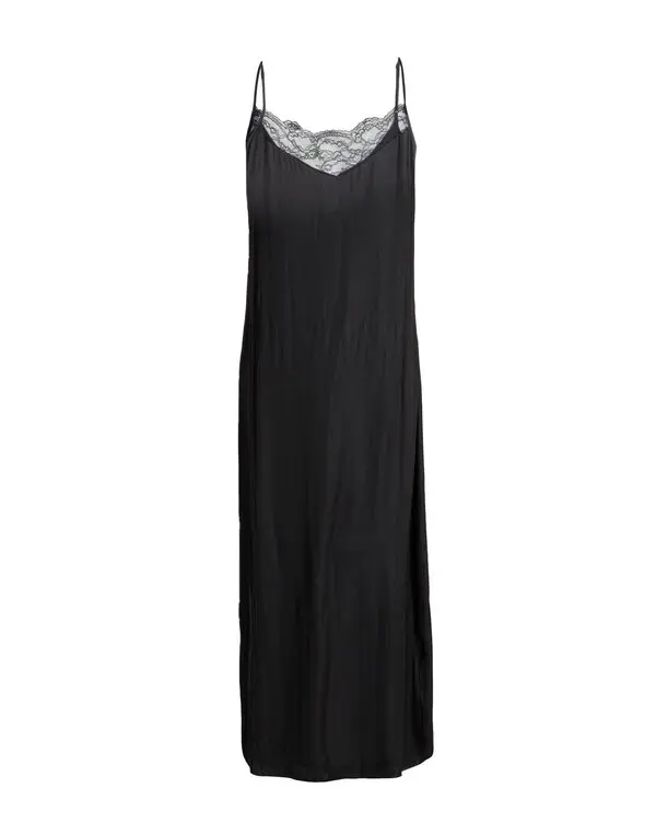 Maje Midi Slip Dress With Lace