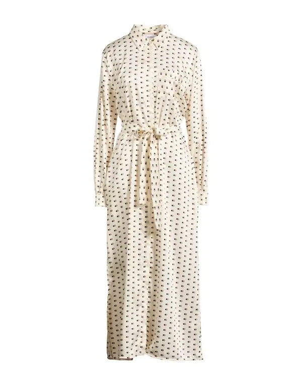 Marella Polka-dot Twill Maxi Shirt Dress