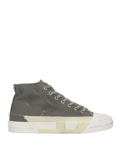 DIESEL® Military Cotton High-top Sneakers - Military Green