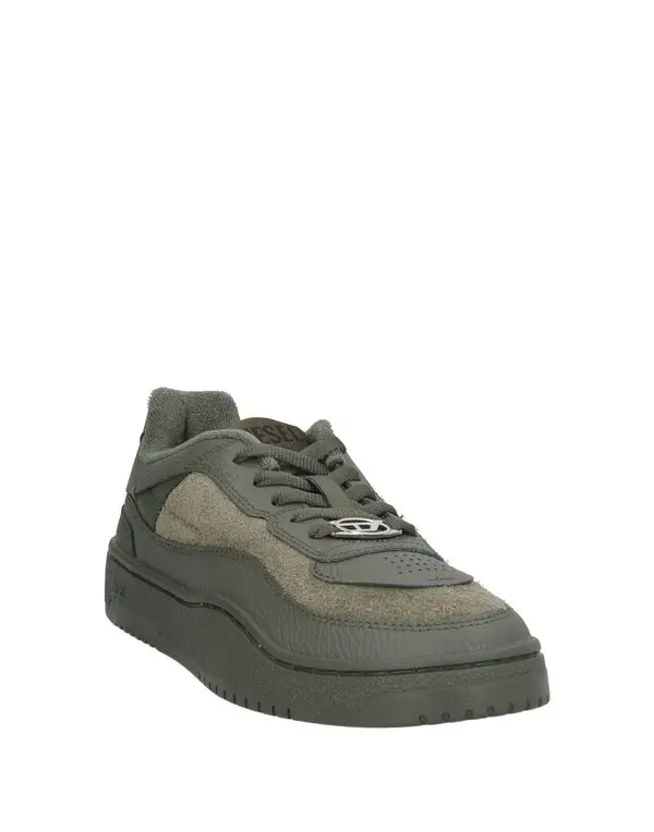 DIESEL® Pebbled-leather Low-top Sneakers - Green