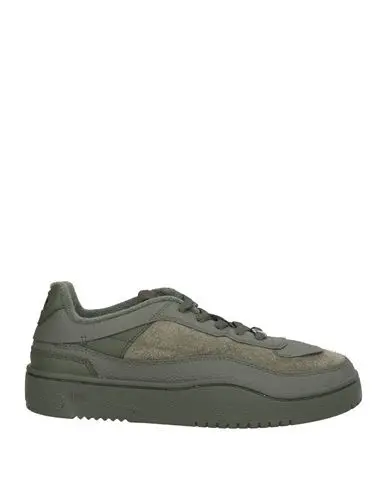 DIESEL® Pebbled-leather Low-top Sneakers - Military Green