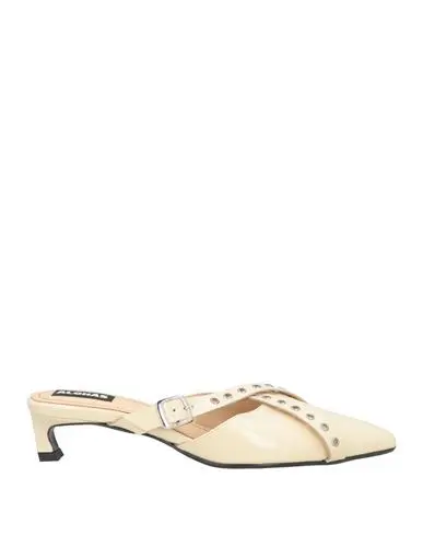 ALOHAS Leather Mules - Cream