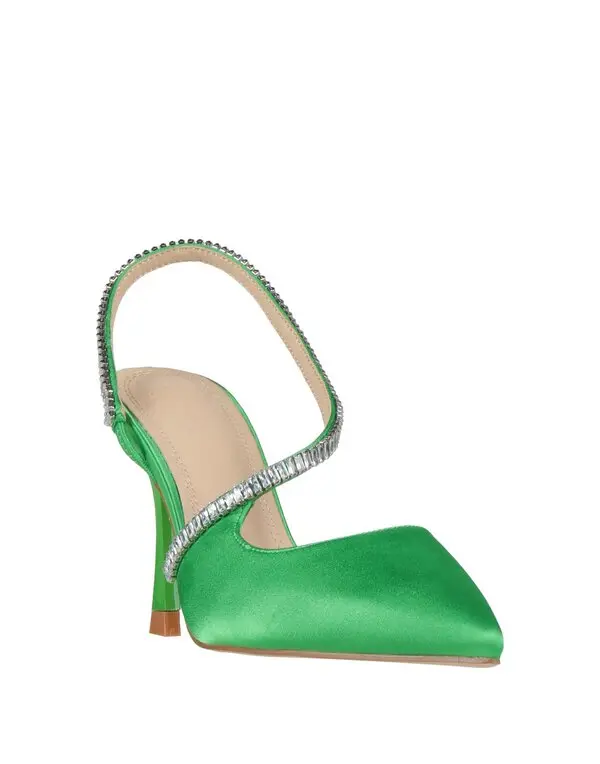 TWENTY FOUR HAITCH Slingback Pumps With Crystal Embellishments