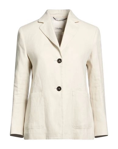 Max Mara Single-breasted Linen Blazer - Light Grey