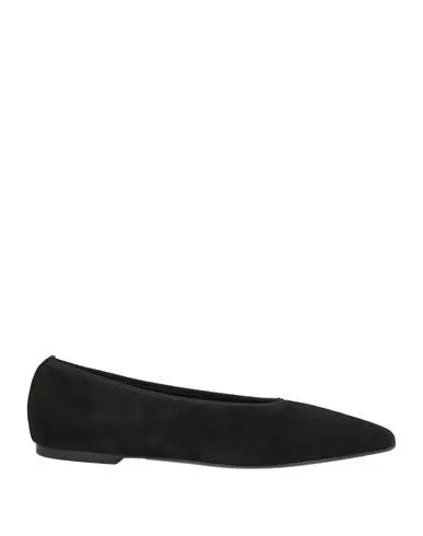 TOTEME Leather Ballet Flats - Black