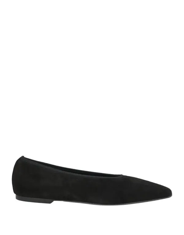 TOTEME Leather Ballet Flats - Black