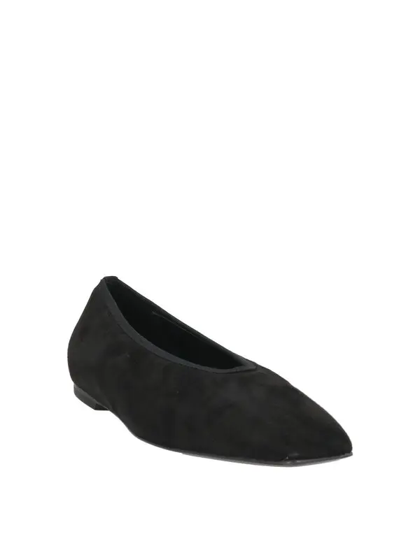 TOTEME Leather Ballet Flats - Black