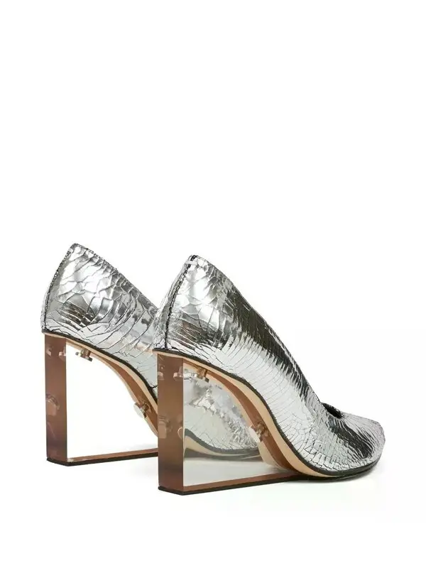 MAISON MARGIELA Tabi Pointed-toe Pumps With Acrylic Wedge Heel - Grey
