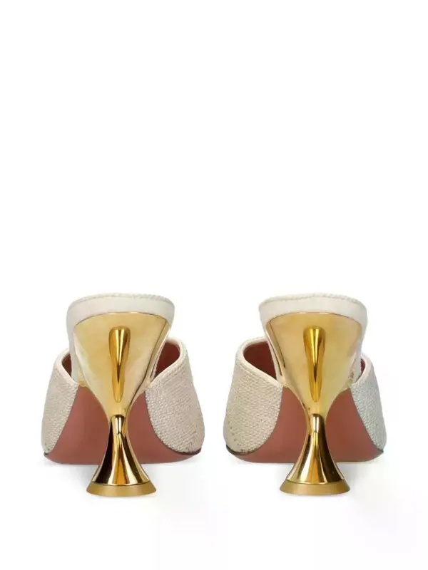 Amina Muaddi Woven Heeled Sandals