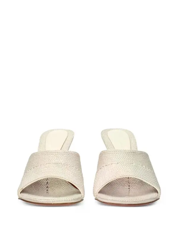 Amina Muaddi Woven Heeled Sandals