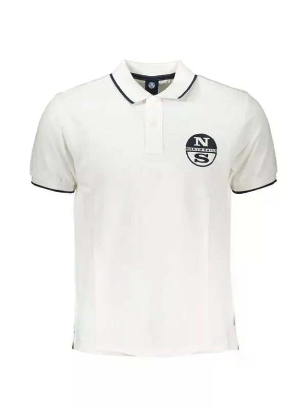 NORTH SAILS Logo-print Contrast-trim Polo Shirt - White